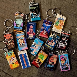 CUSTOM Mini VHS Tape Keychain, Magnet, Pins, and Ornaments - Etsy