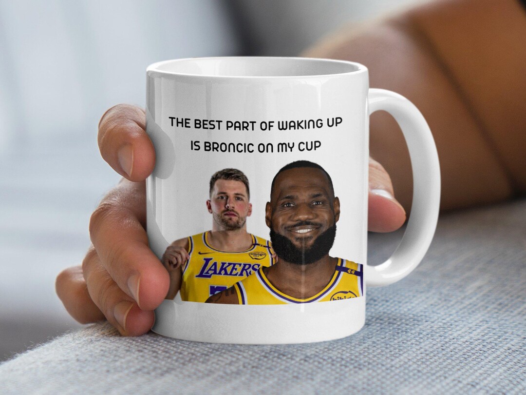 Luka & Lebron "broncic" Coffee Mug, Los Angeles Lakers Basketball Fan ...