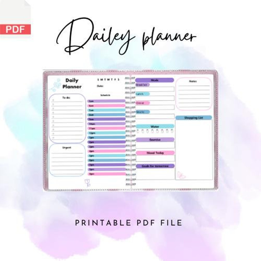Digital and Printable Daily Planner: Streamline Your Productivity With ...