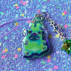 Geeble Jotchua Alienposting Glitter Acrylic Phone Charm - Etsy