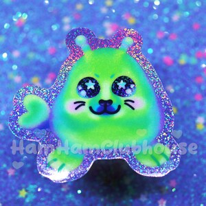 Gnarp Gnap Alien Seal Alienposting Meme Glitter Vinyl Sticker - Etsy