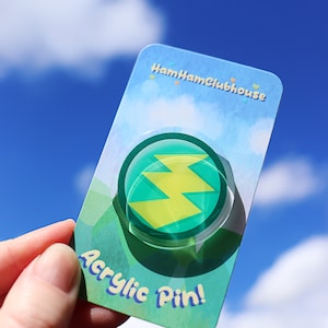 Paper Video Game Acrylic TTYD Badge Pins Return Postage Gold Medal L ...