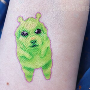 Geeble and Alien Jotchua Alienposting Temporary Tattoos - Etsy