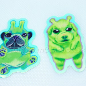 Geeble Jotchua Alienposting Glow in the Dark Iridescent Sticker - Etsy