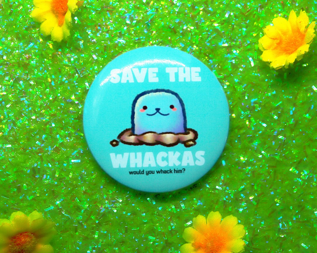 Paper Video Game Whacka Conservationist Activism Button Pin - Etsy