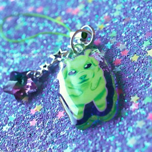 Geeble Jotchua Alienposting Glitter Acrylic Phone Charm - Etsy