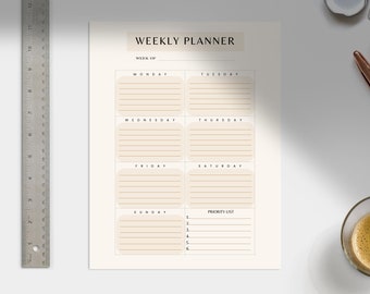 Daily Productivity Planner Printable, Instant Download, Productivity ...