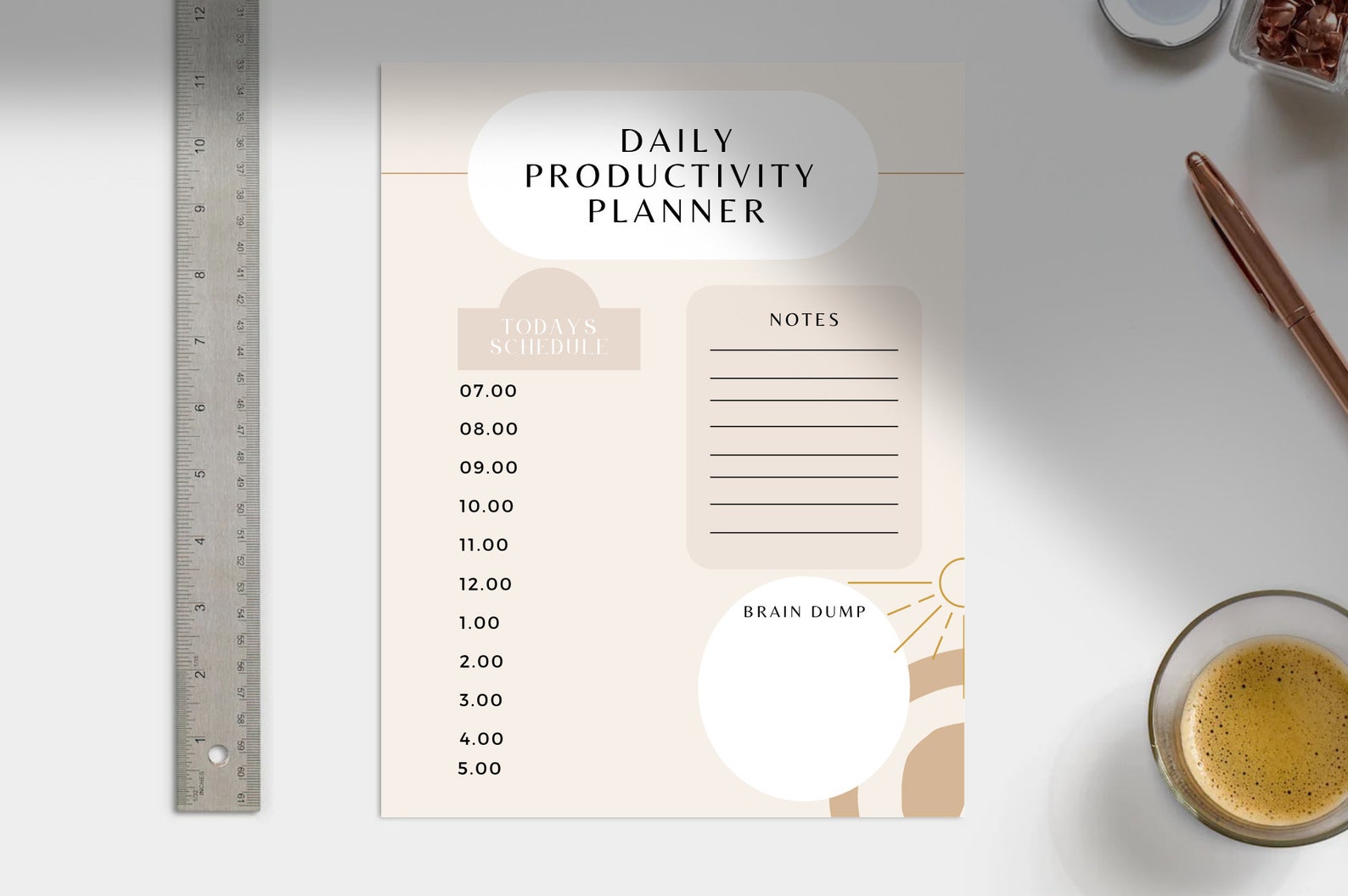Daily Productivity Planner Printable, Instant Download, Productivity ...