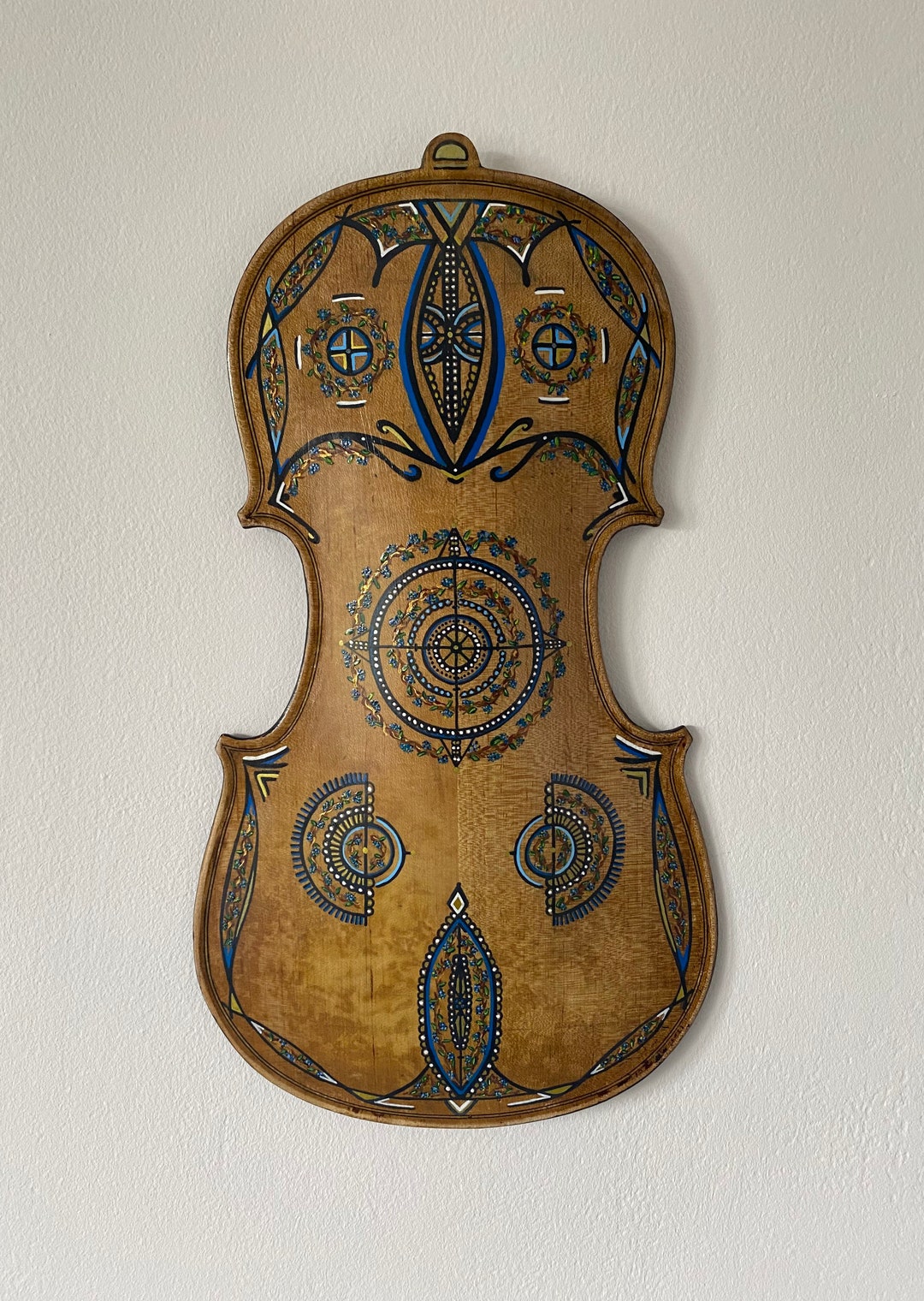 Hand Painted Violin Back - Etsy