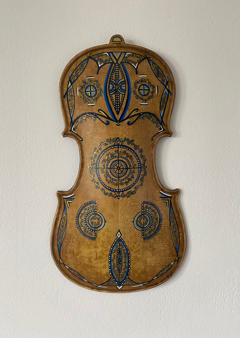 Hand Painted Violin Back - Etsy