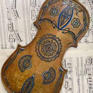 Hand Painted Violin Back - Etsy