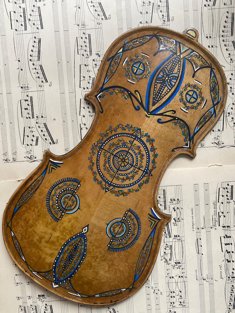 Hand Painted Violin Back - Etsy