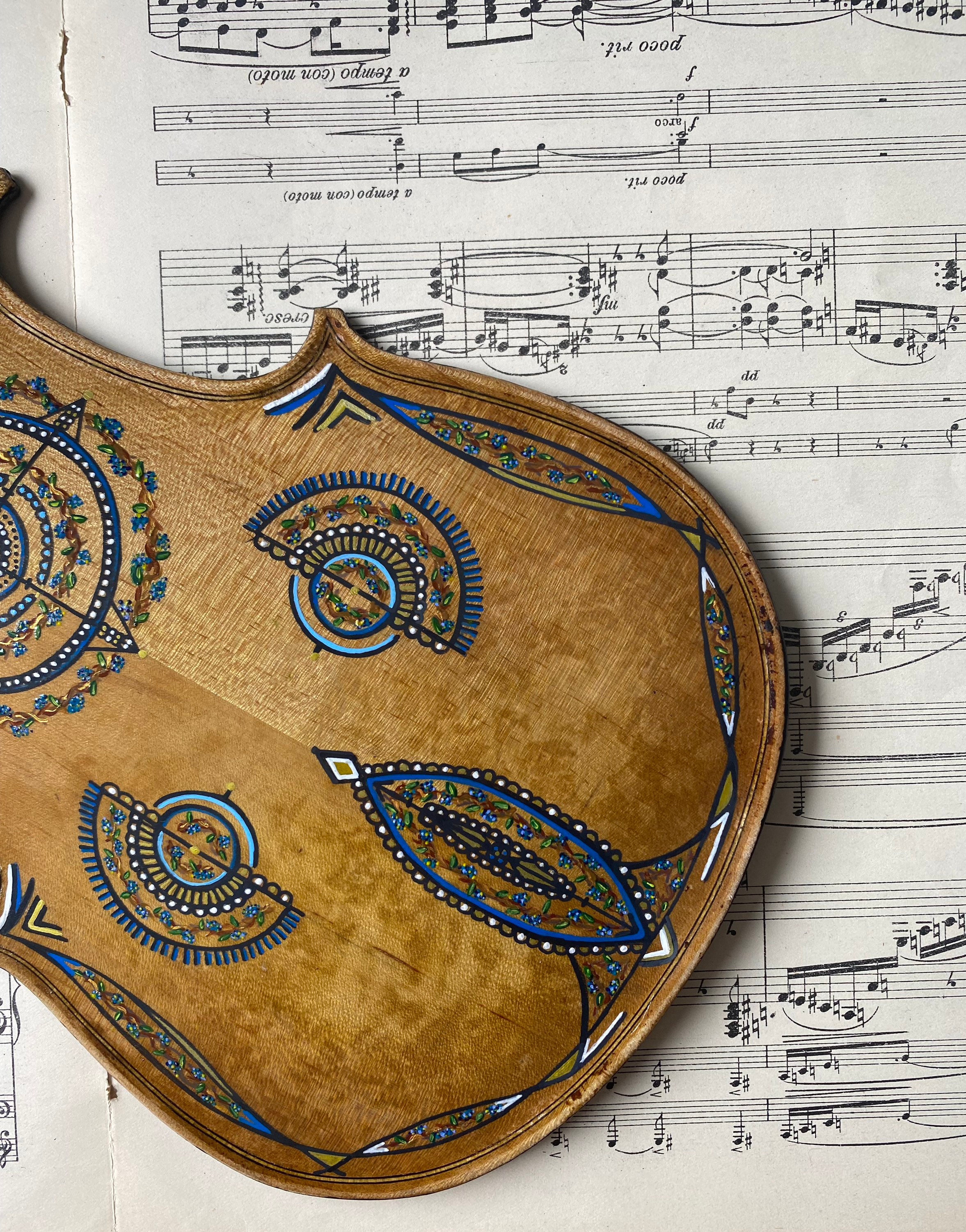 Hand Painted Violin Back - Etsy