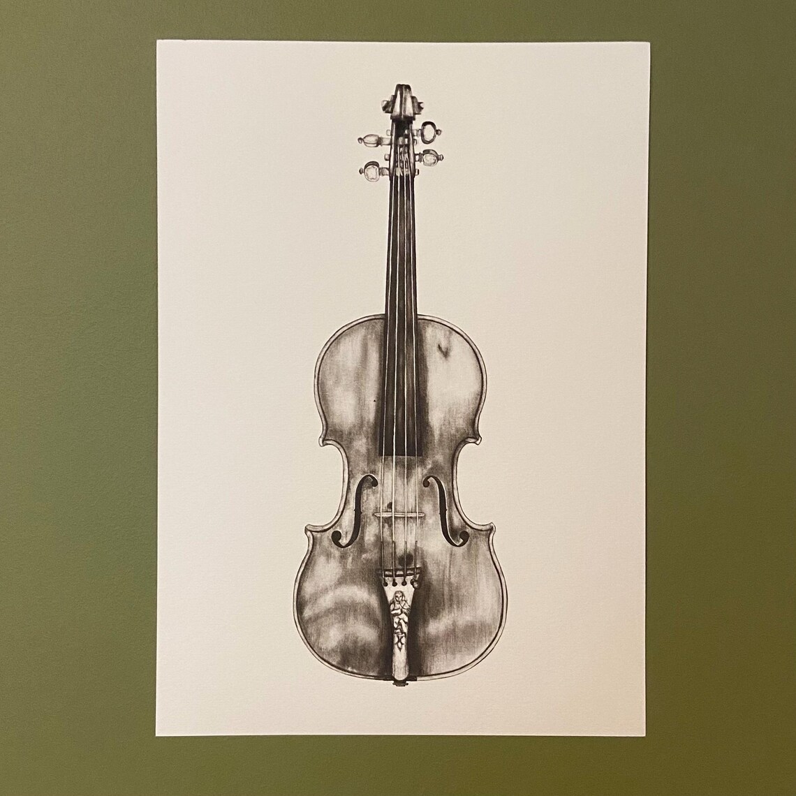 Stradivarius 1715 alard, Baron Knoop Violin Drawing - Etsy