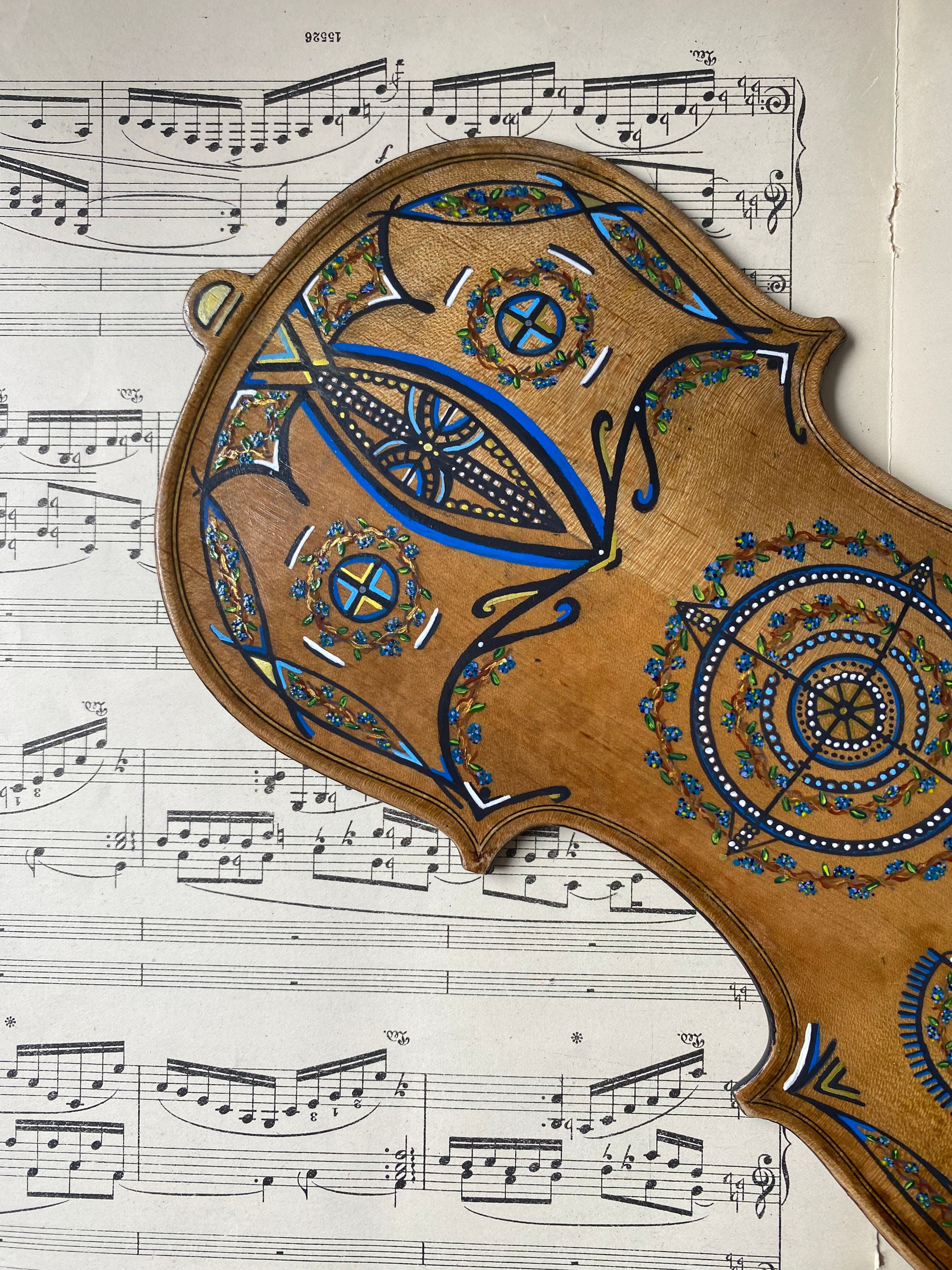 Hand Painted Violin Back - Etsy