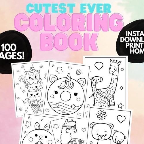 Coloring Pages for Kids 100 Printable Coloring Pages for - Etsy