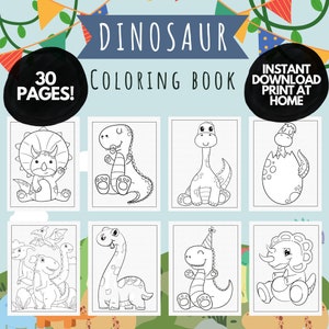 Cute Dinosaur Coloring Pages for Kids Toddlers, Printable Coloring ...