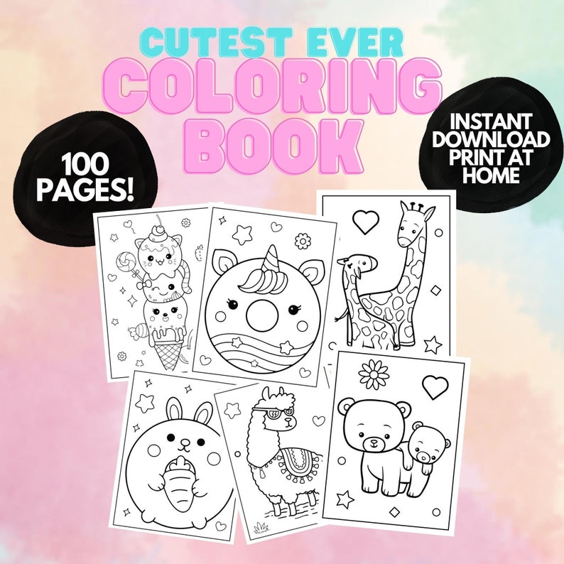 Coloring Pages for Kids, 100 Printable Coloring Pages for Kids, Kids ...