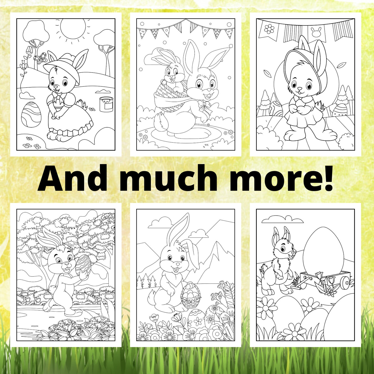Cute Easter Coloring Pages for Kids, 100 Printable Coloring Pages for ...