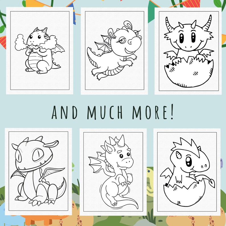 Cute Dragon Coloring Pages for Kids and Toddlers, Printable Coloring ...
