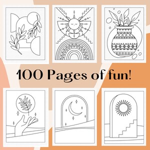 Minimalist Boho Coloring Pages for Adults, Boho Coloring Book ...