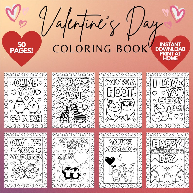 Valentine's Day Coloring Pages for Kids, Valentine's Day Printable ...