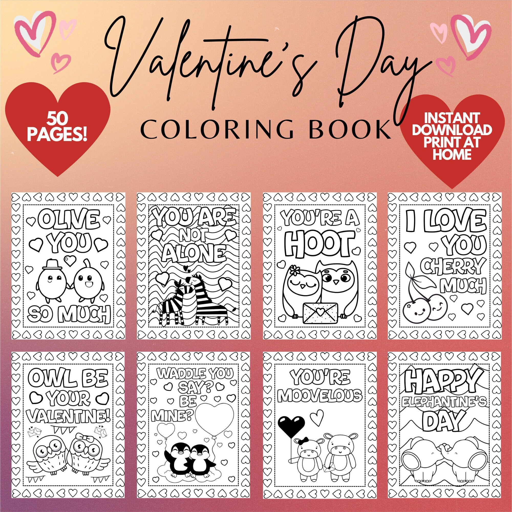 Valentine's Day Coloring Pages for Kids, Valentine's Day Printable ...