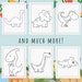 Cute Dinosaur Coloring Pages for Kids Toddlers, Printable Coloring ...