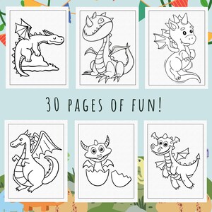 Cute Dragon Coloring Pages for Kids and Toddlers, Printable Coloring ...