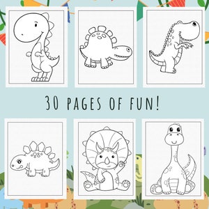 Cute Dinosaur Coloring Pages for Kids Toddlers, Printable Coloring ...