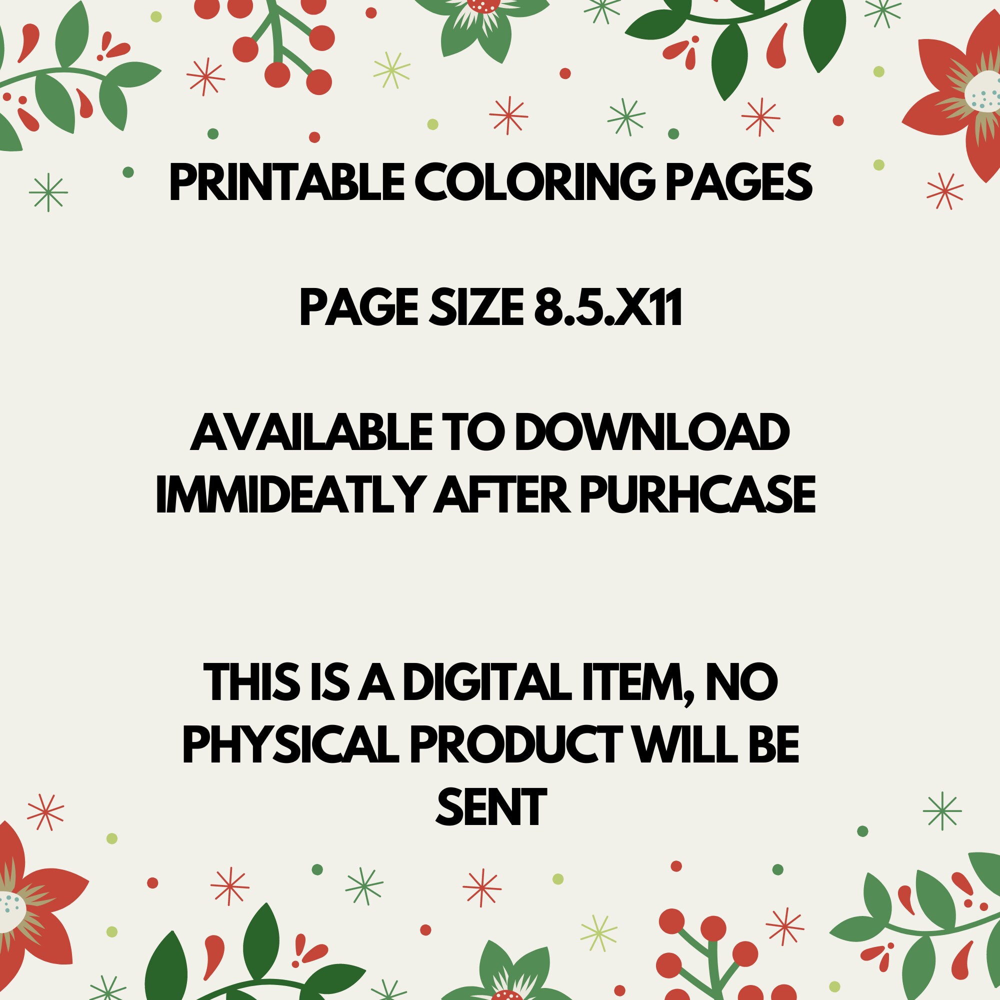 50 Christmas Activity Pages for Kids, Christmas Colouring Pages ...