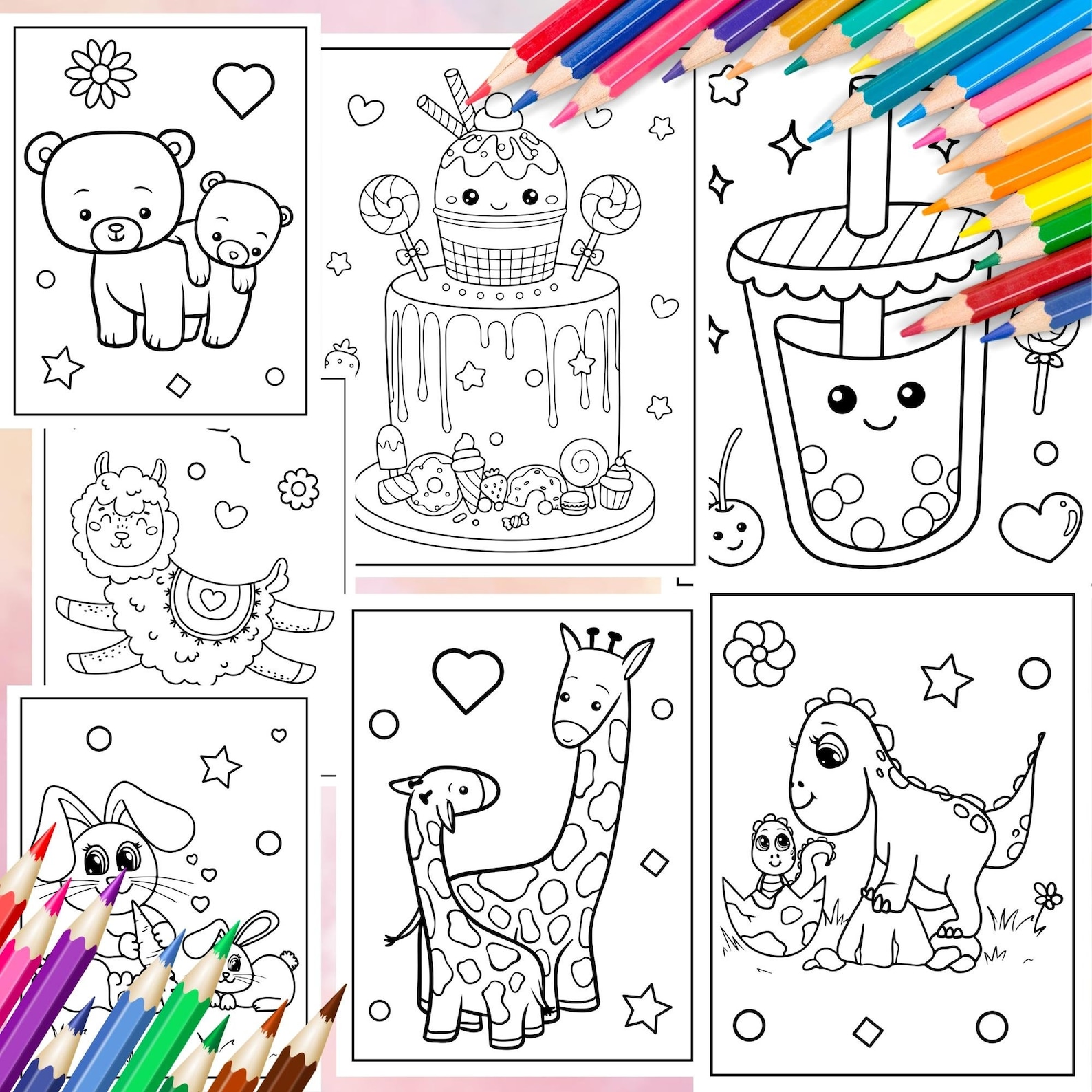 Coloring Pages for Kids 100 Printable Coloring Pages for - Etsy