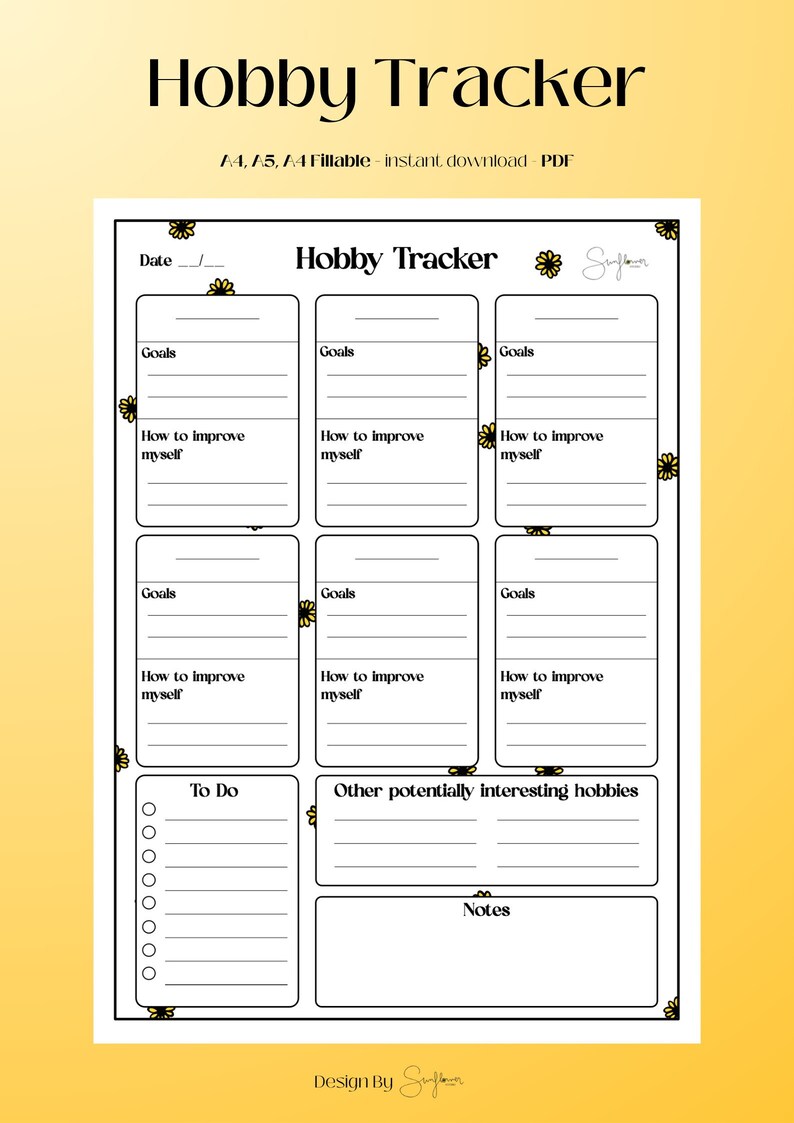 Hobby Tracker, List, Reminder - Etsy
