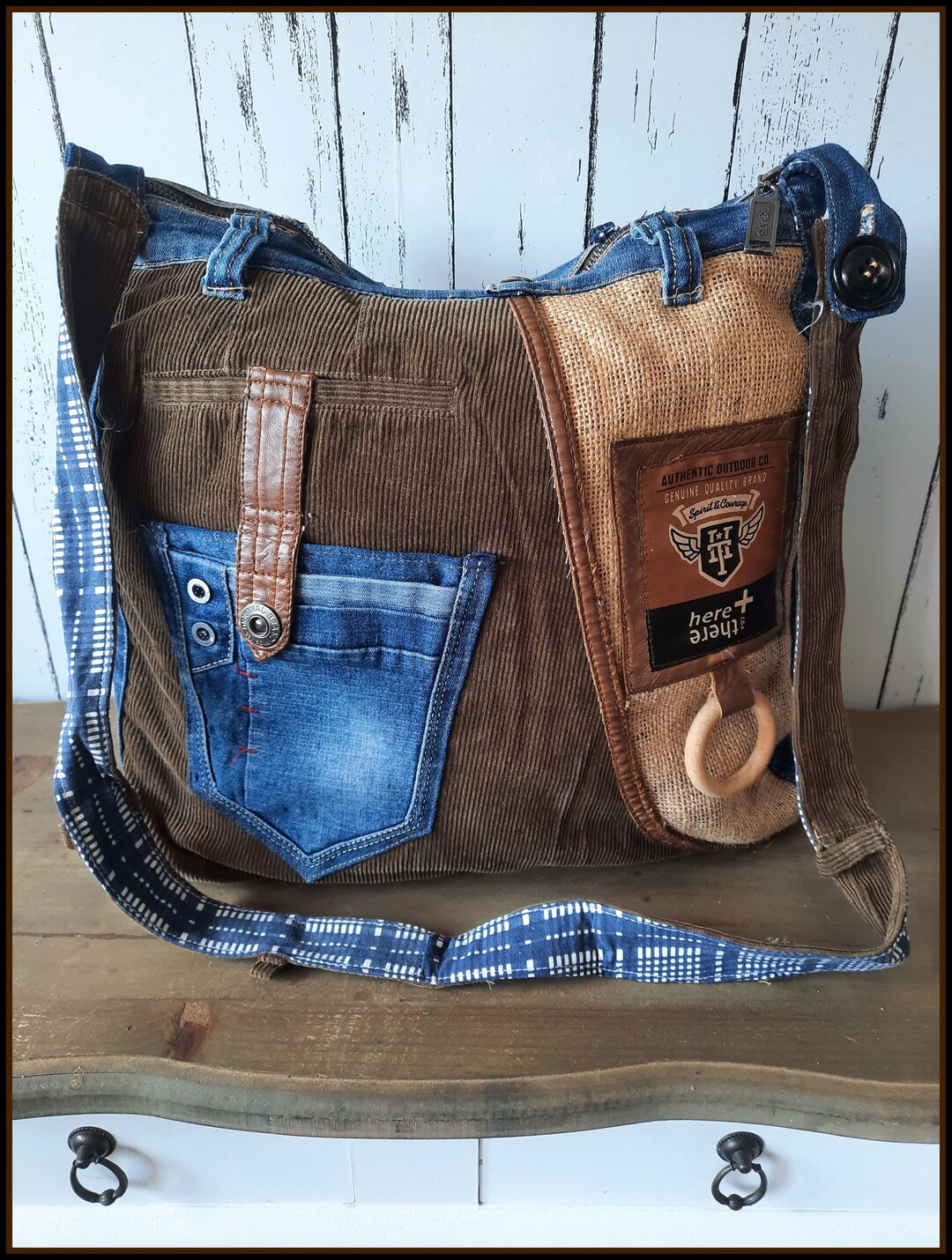Merryland Handmade Denim Jeans Bag Upcycling Women's Bag Jeans Unique ...