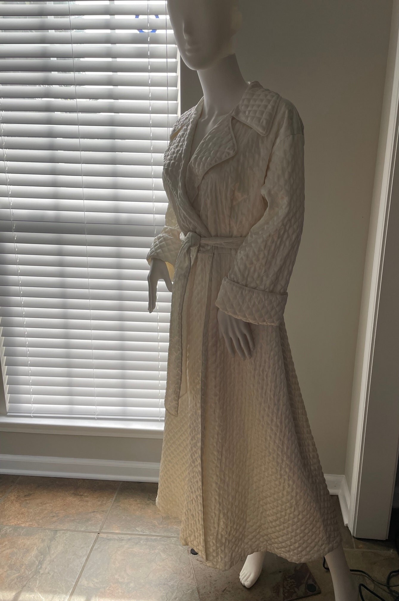 Vintage Robe Victorias Secret Ivory Quilted Sz Petite Small - Etsy