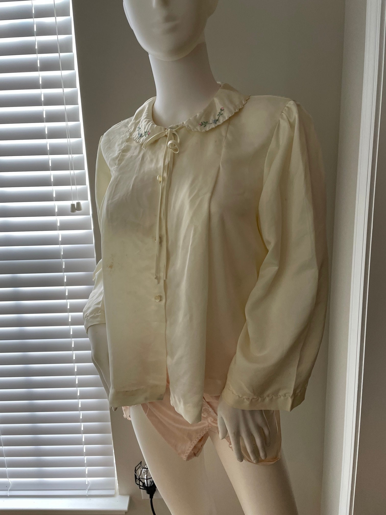 Grandma Core Vintage Lingerie Barbizon Bed Jacket Pastel Yellow Sz ...