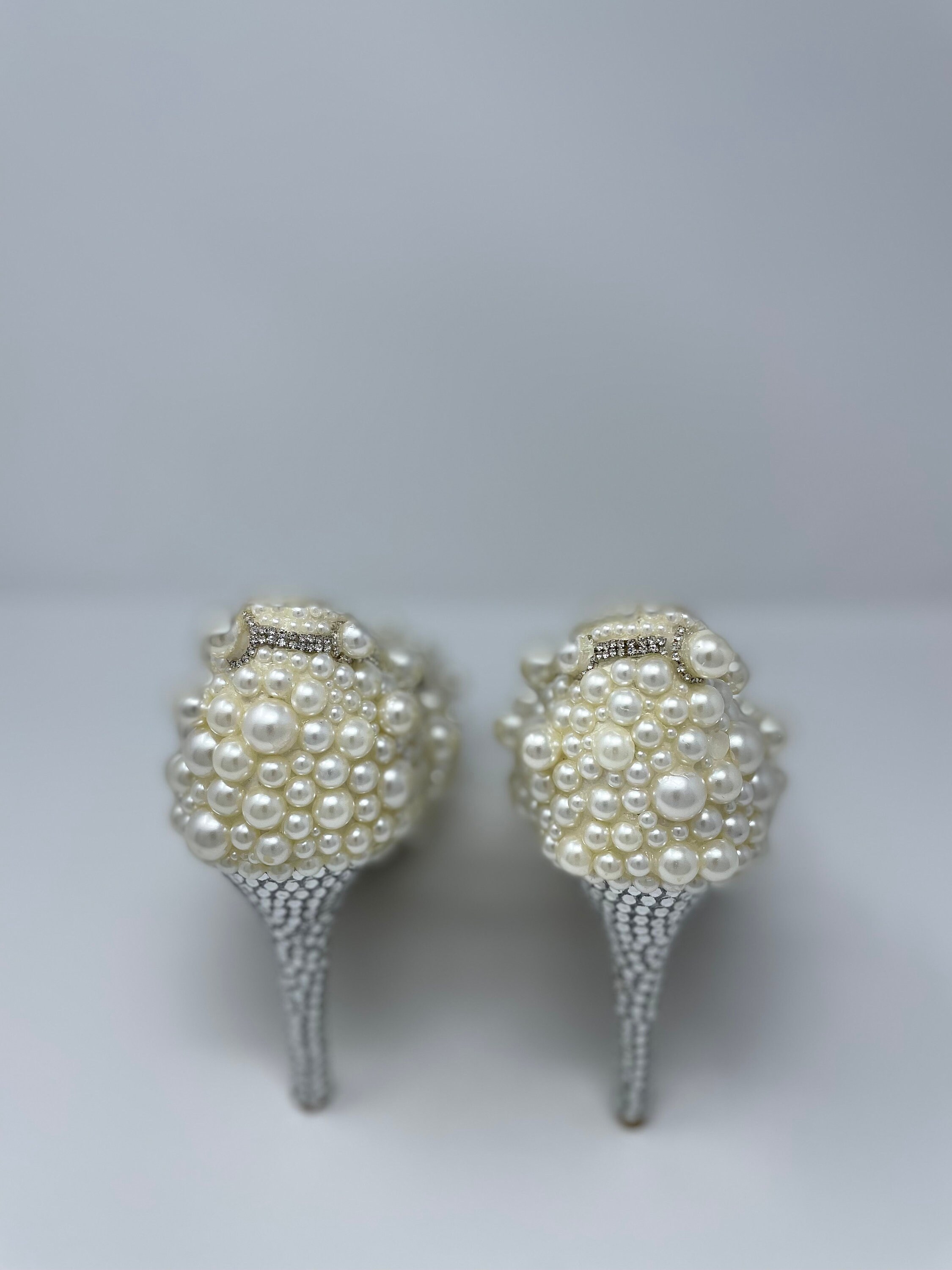 Grace Core Custom Pearl and Crystal Heels - Etsy