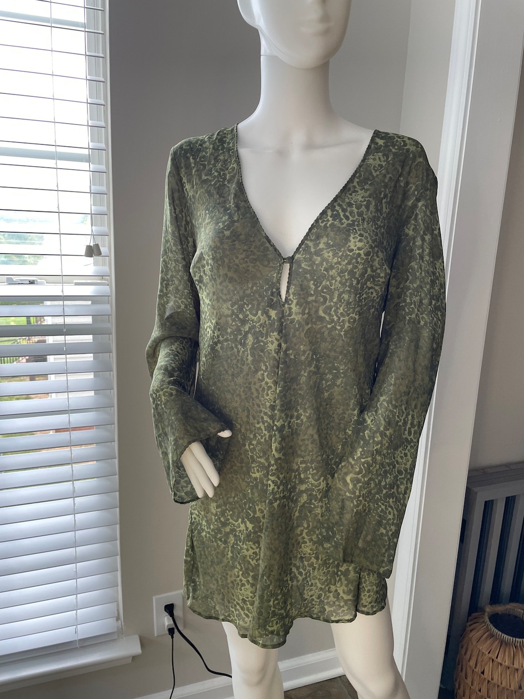 Y2K Lingerie Victorias Secret Pink Label Leopard Print Sleep Shirt Sz ...