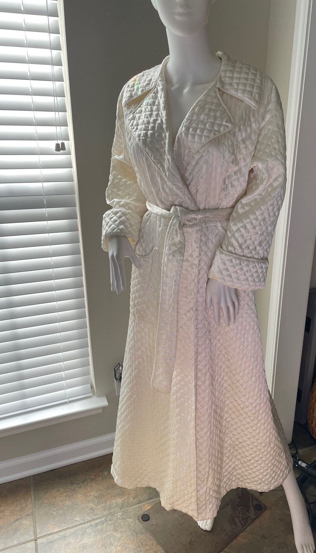 Vintage Robe Victorias Secret Ivory Quilted Sz Petite Small - Etsy