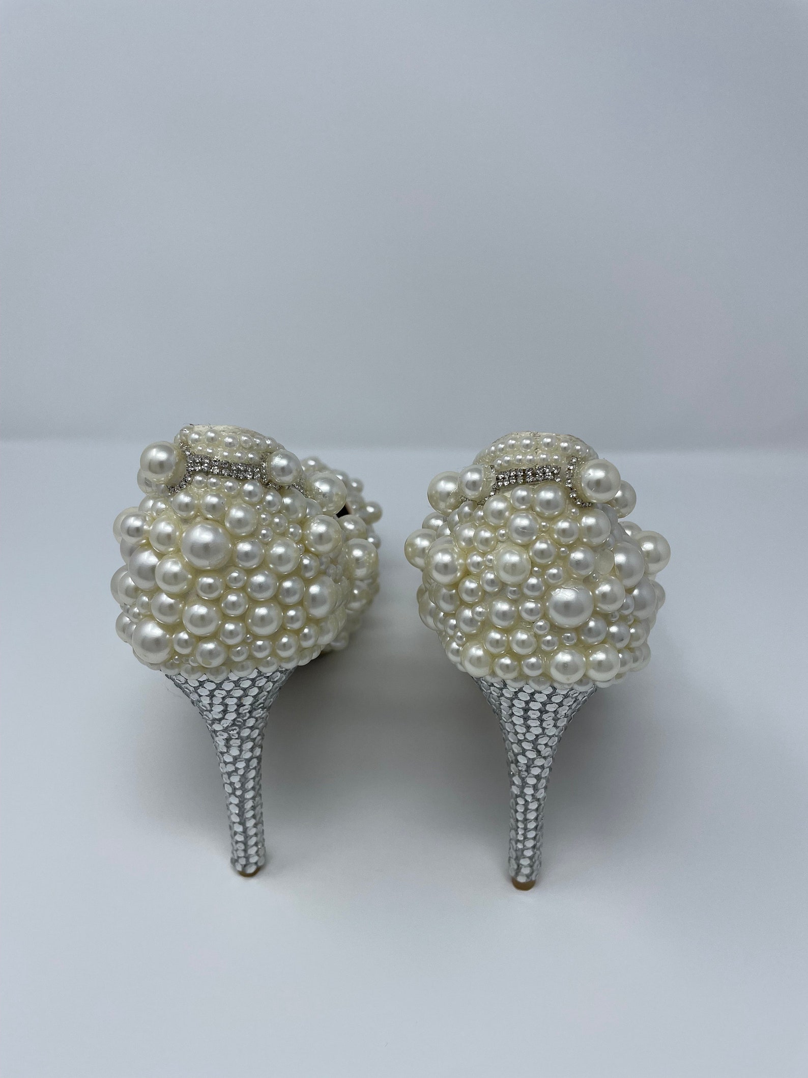 Grace Core Custom Pearl and Crystal Heels - Etsy