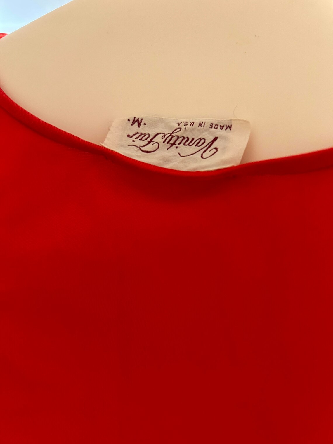 Vintage Lingerie Red Vanity Fair Night Gown Sz M - Etsy
