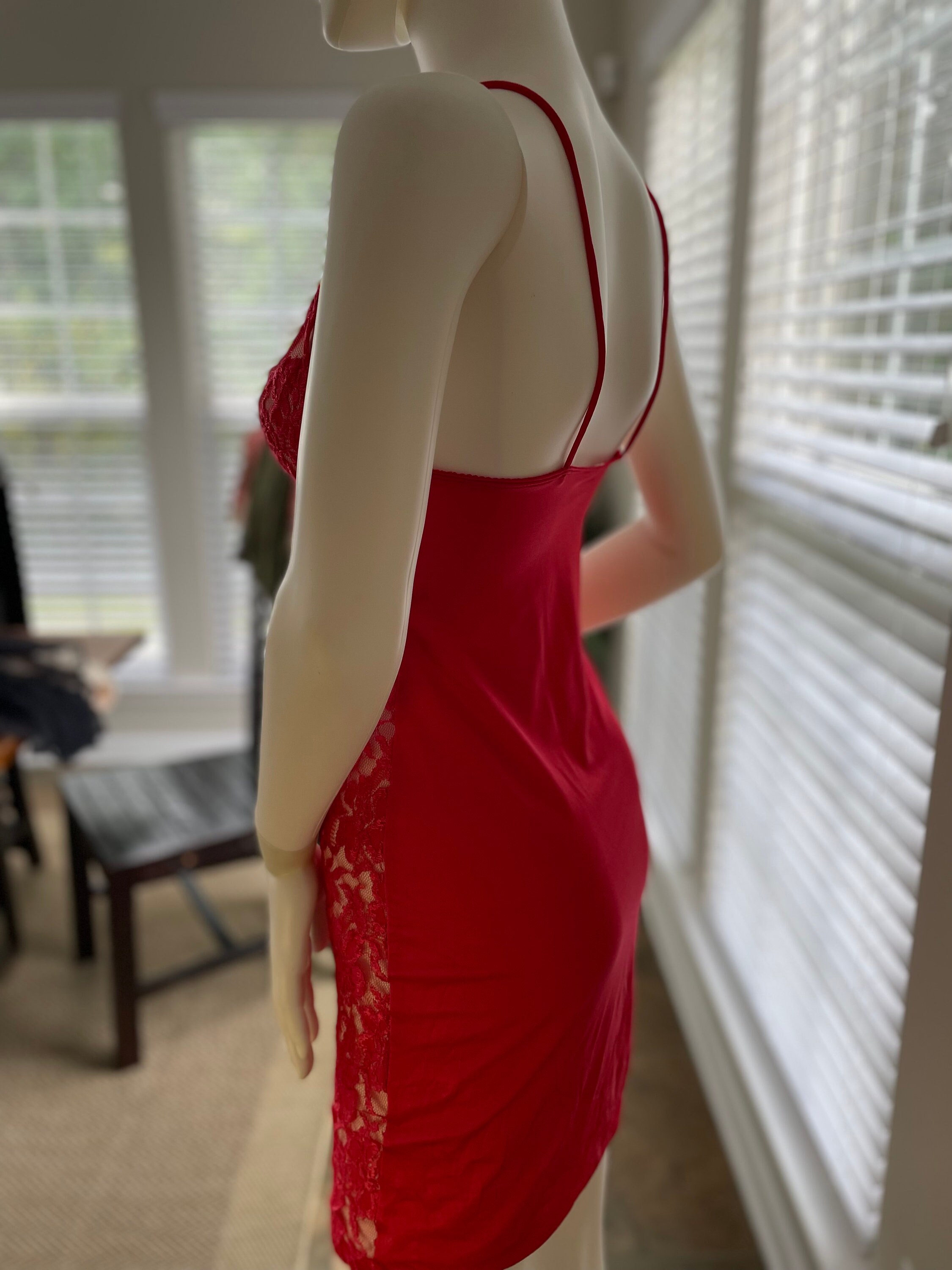 Coquette Bombshell VINTAGE Lingerie Vintage Lingerie Chemise Slip Sz ...
