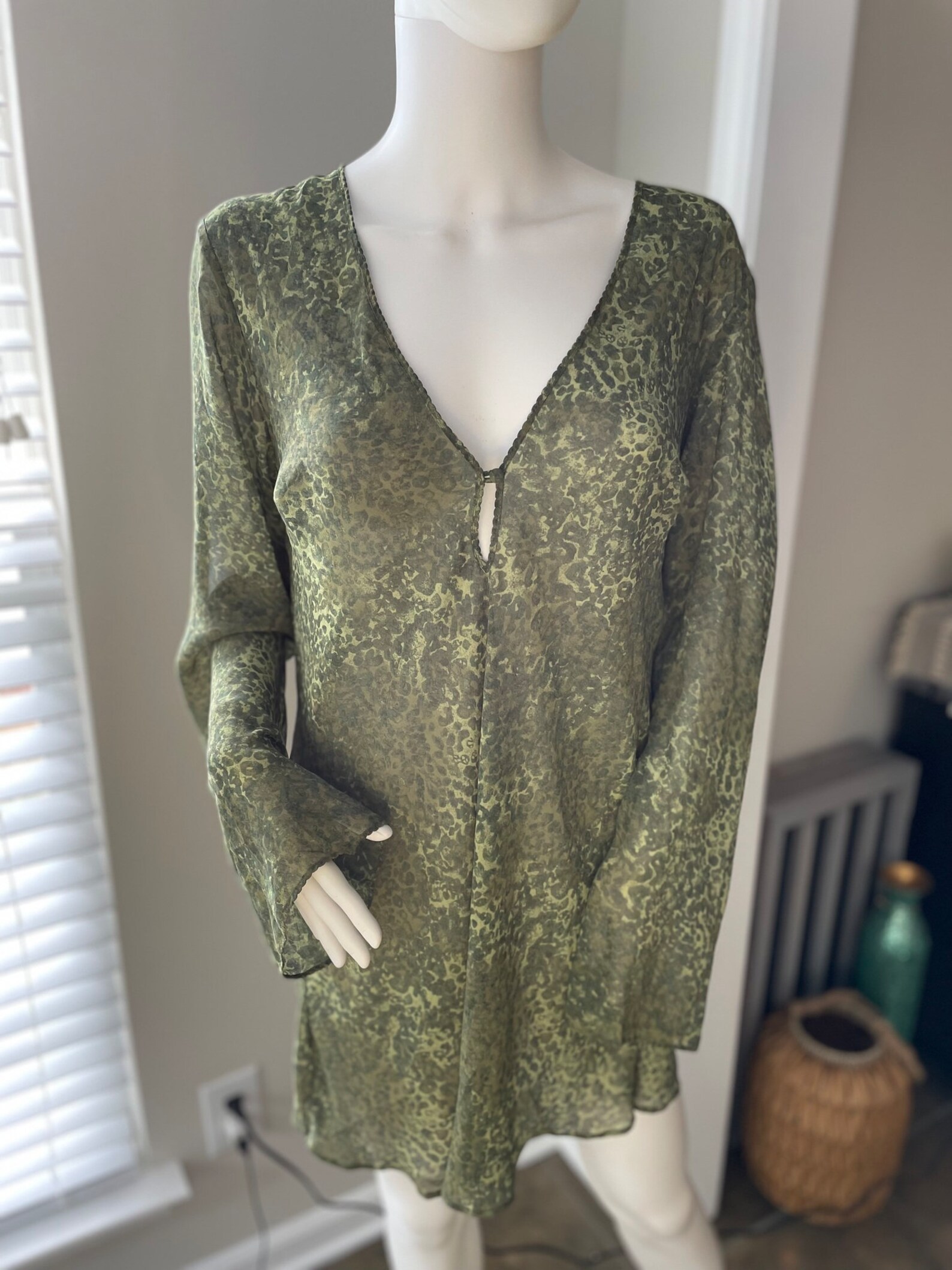 Y2K Lingerie Victorias Secret Pink Label Leopard Print Sleep Shirt Sz ...