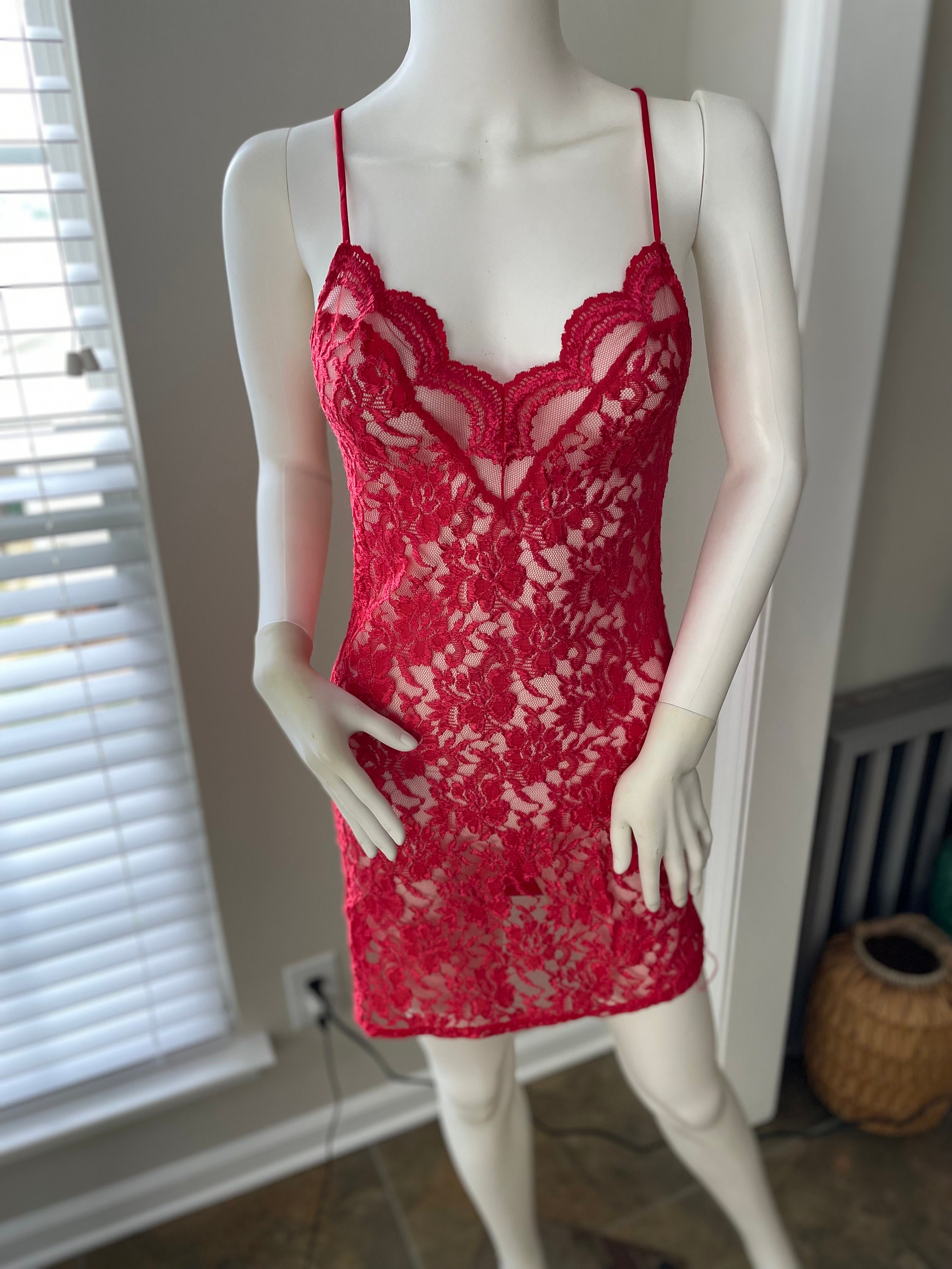 Coquette Bombshell VINTAGE Lingerie Vintage Lingerie Chemise Slip Sz ...