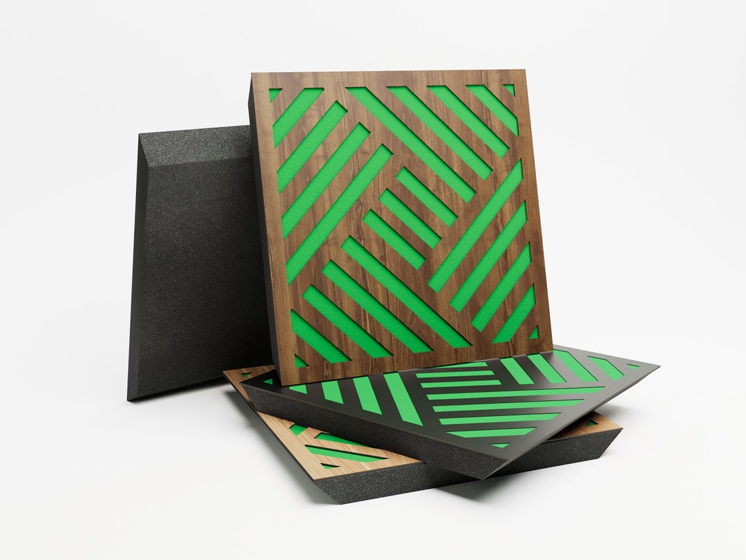 Acoustic Panel Basstrap Absorber Diffuser ''fence-green'' - Etsy