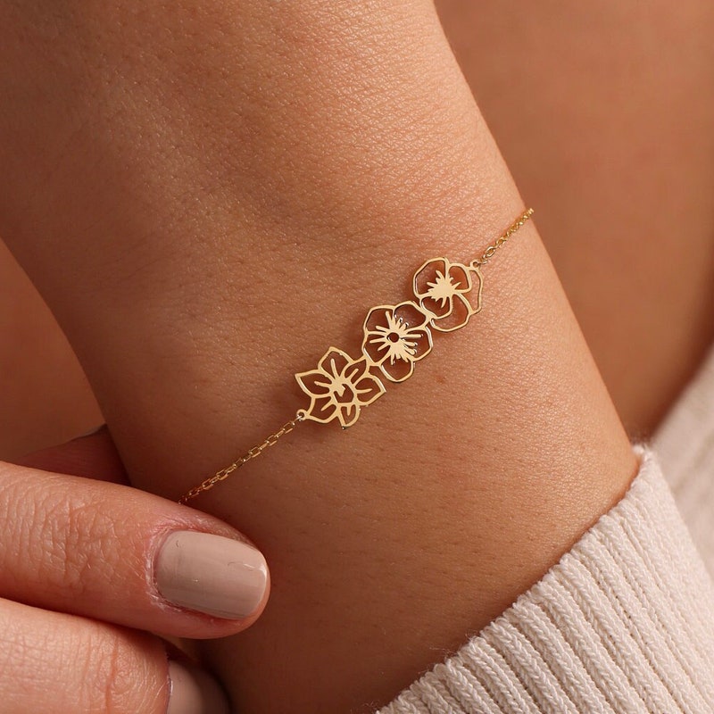 Flower Bracelet Etsy