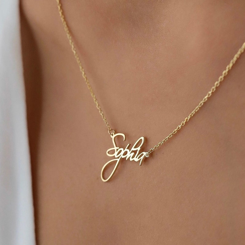 Gold Name Necklace - Etsy