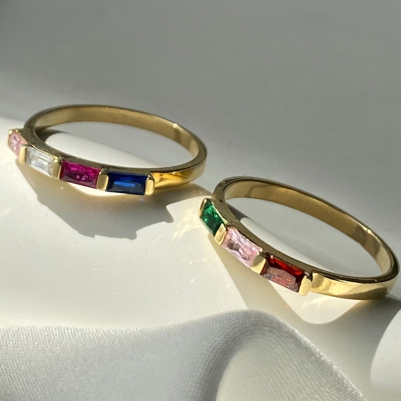 Birthstone Ring - Etsy