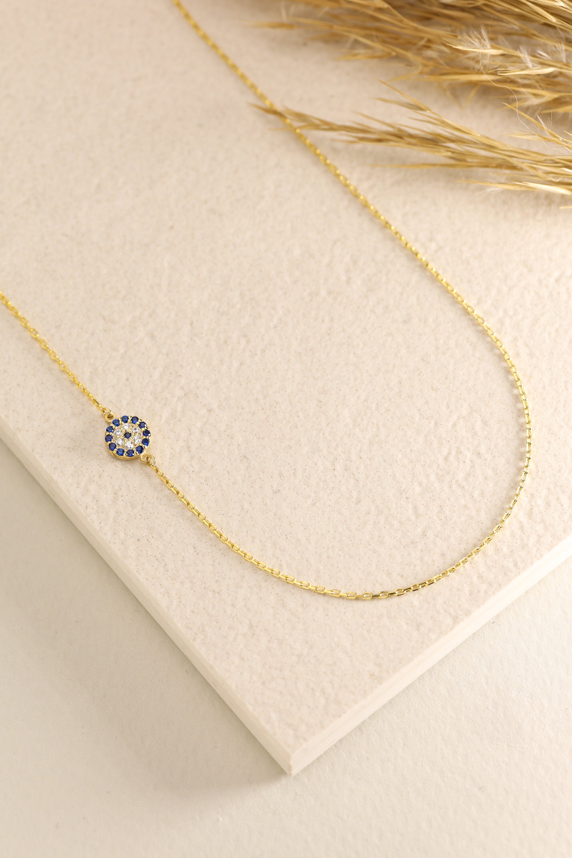 Gold Evil Eye Necklace, Evil Eye Jewelry, Protection Necklace, Evil Eye ...