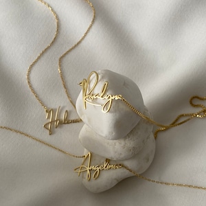 925 Sterling Silver Name Necklace, Personalized Name Necklace ...